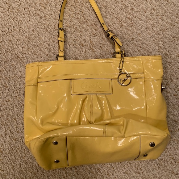 Coach | Bags | Coach Yellow Patent Leather Purse | Poshmark